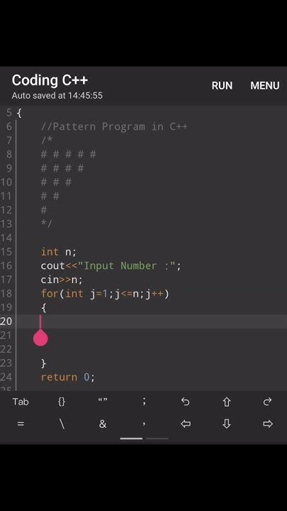 Pattern Program In C Short Shorts Learncoding Shortsfeed Youtube