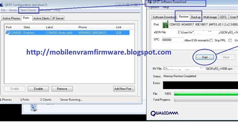 NVRAM FIRMWARE FILES Qualcomm NVram Backup Restore Tool