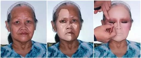 Bukti makeup itu ajaib, potret nenek 70 tahun di-makeup jadi boneka ...
