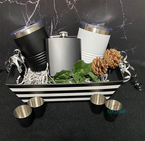 Flask Set Basket Cia Laser And Designs Llc