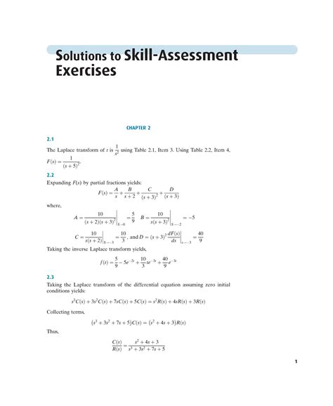 Solutions To Skill Assessment Exercises Solutions To Skill Assessment