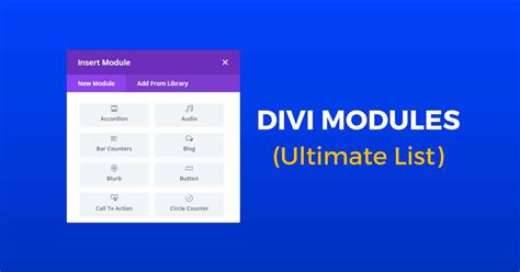 Divi Modules Ultimate List With Documentation • Divi Cake Blog