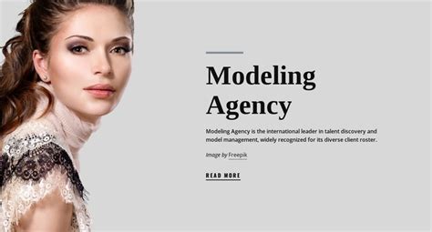 Model Agency And Fashion Web Page Design By Nicepage