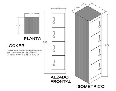 Metal Locker Autocad Drawing Free Download Nowcadbull
