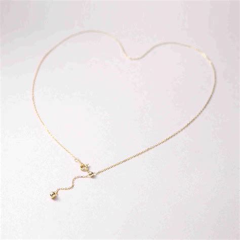 17 3 Sterling Silver Y Shape Cable Chain W Ball Etsy