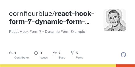 GitHub Cornflourblue React Hook Form Dynamic Form Example React Hook Form Dynamic Form