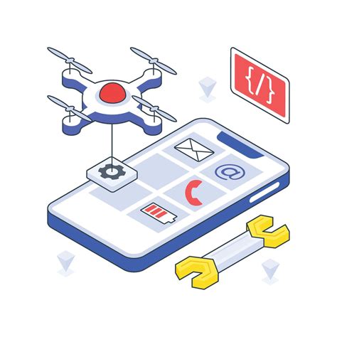 App Development Isometric Colored Illustration 54919944 Vector Art At