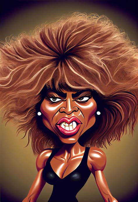 Tina Turner Caricature Mixed Media By Stephen Smith Galleries Fine