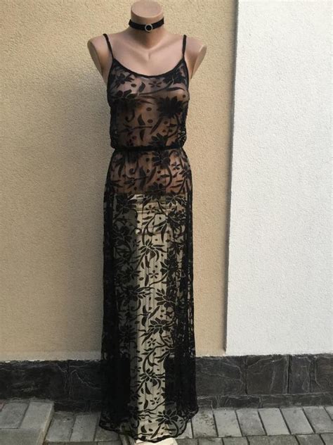 Елегантний секси сарафан плаття нічний білизняний мереживне гіпюр