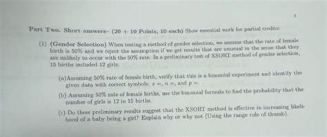 Solved Part Two Short Answers 2010 Points 10 Each