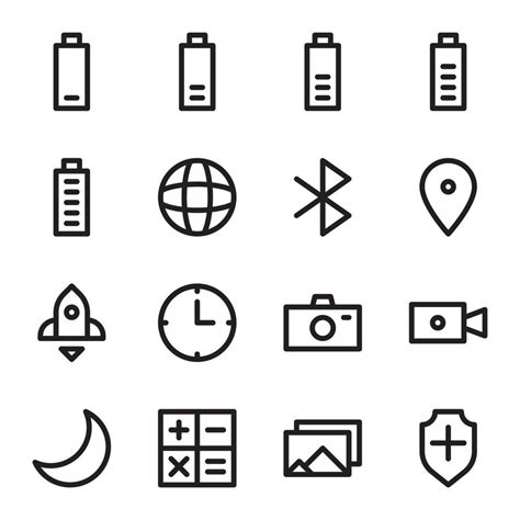 User Interface Icons Set Of UI Icons With Outline Style Vector Art At Vecteezy