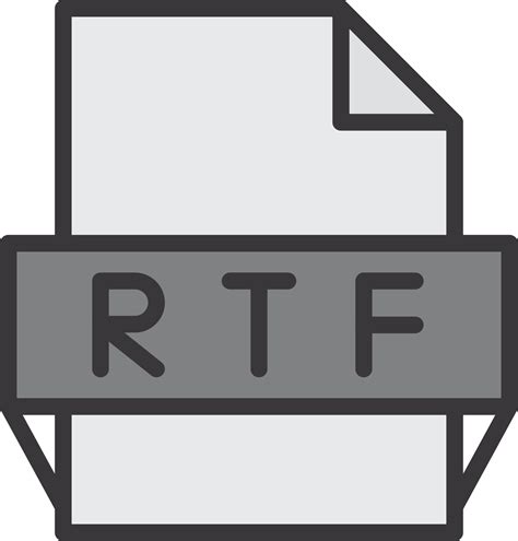 Rtf File Format Icon 16903203 Vector Art At Vecteezy