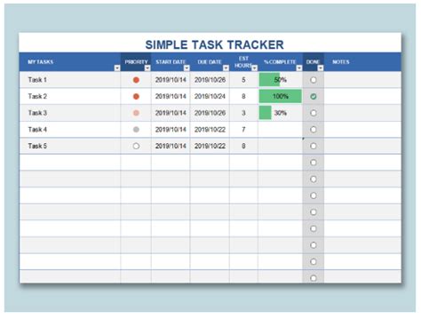 Action Tracker Excel Template