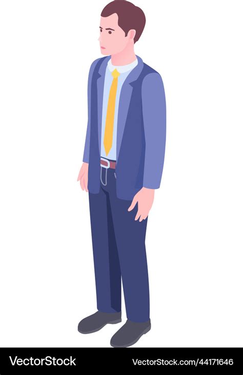 Isometric Man Royalty Free Vector Image VectorStock