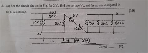 Solved A For The Circuit Shown In Fig For A Find Chegg