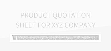 Free Quotation Comparison Templates For Google Sheets And Microsoft Excel Slidesdocs