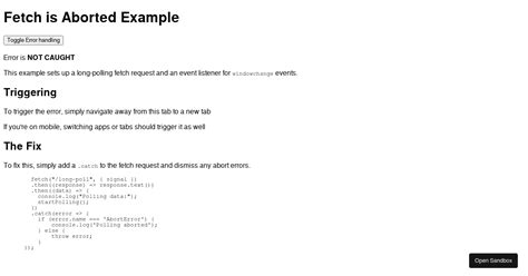 Polling Abort Error Codesandbox Polling Abort Error Codesandbox