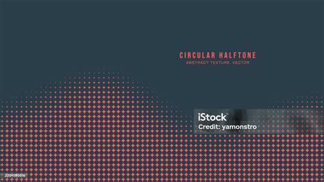 Circular Half Tone Pattern Waveform Border Vector Red Black Abstract