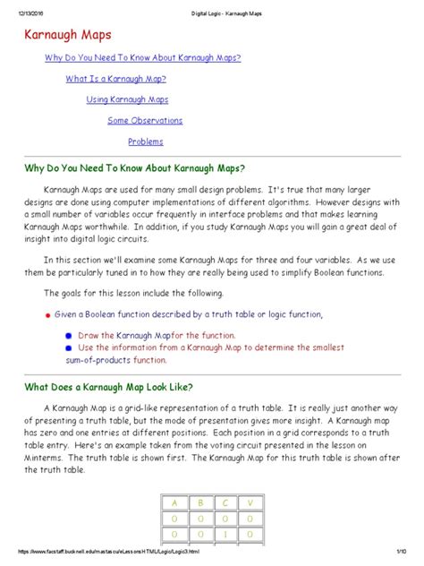 digital logic karnaugh maps pdf boolean algebra teaching