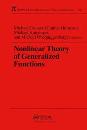 Nonlinear Theory Of Generalized Functions St Edition Peter J Olv