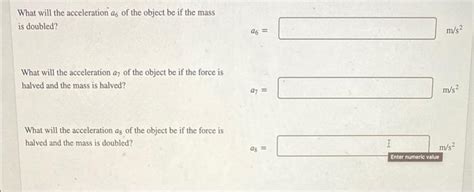 solved applying a constant net force to an object causes it
