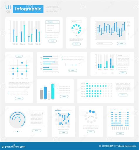 Infographic Visualization Ui Elements Kit Stock Vector Illustration