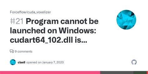 Program Cannot Be Launched On Windows Cudart64 102 Dll Is Missing Issue 21 Forceflow Cuda