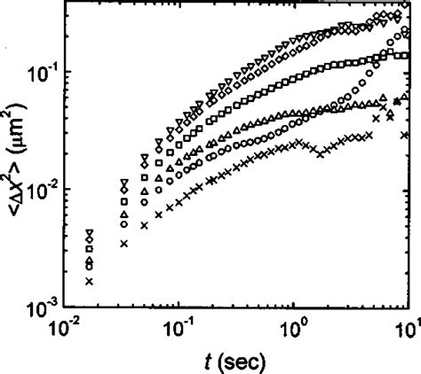 Cluster Averaged Mean Squared Displacement For 500 Nm Particles In