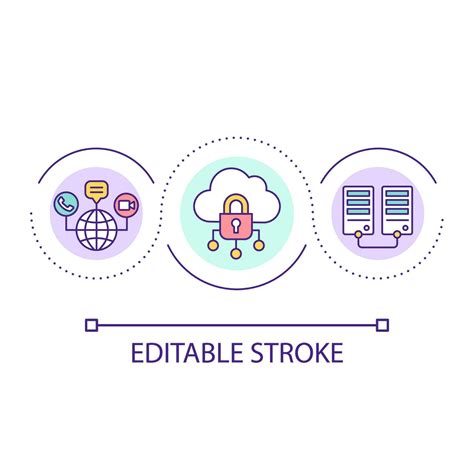 cloud based storage loop concept icon storing digital data on virtual server abstract idea thin