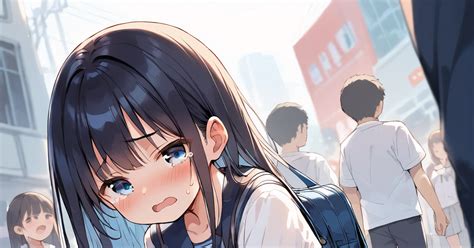 女の子 登校中ピンチ 楽園のイラスト Pixiv