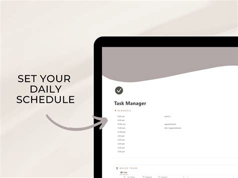 Notion Template Task Manager Notion Planner Project Manager Notion Dashboard All In One