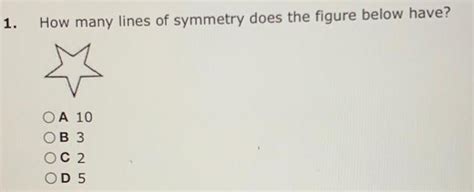 [answered] 1 How Many Lines Of Symmetry Does The Figure Below Have Oa Kunduz