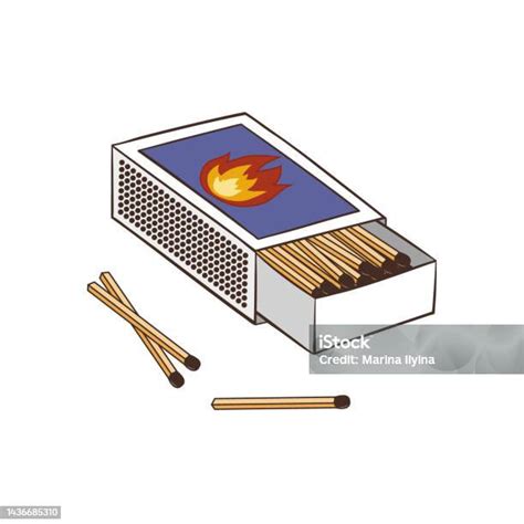 흰색 배경에 고립 된 손으로 그린 낙서 벡터 일러스트 레이 션과 안전 일치 성냥에 대한 스톡 벡터 아트 및 기타 이미지 성냥 성냥개비 드로잉 Istock