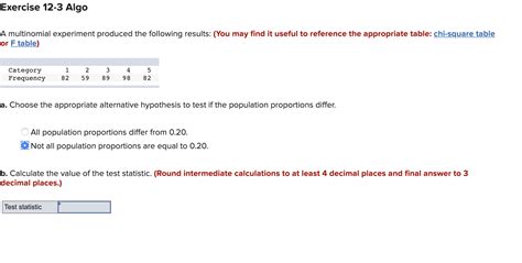 Solved Exercise Algo A Multinomial Experiment Produced Chegg Com