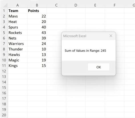 Vba How To Sum Values In Range