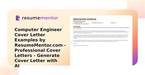 Computer Engineer Cover Letter Examples By