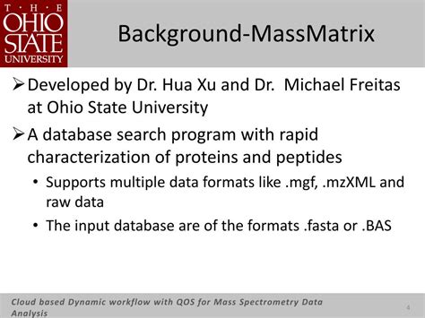 Ppt Cloud Based Dynamic Workflow With Qos For Mass Spectrometry Data