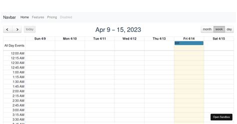 fullcalendar scheduler examples codesandbox