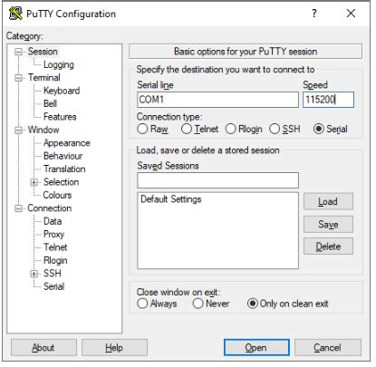 Debug In CLI Using Console To Access The Serial Port Use Debug Level 8 Putty TeraTerm