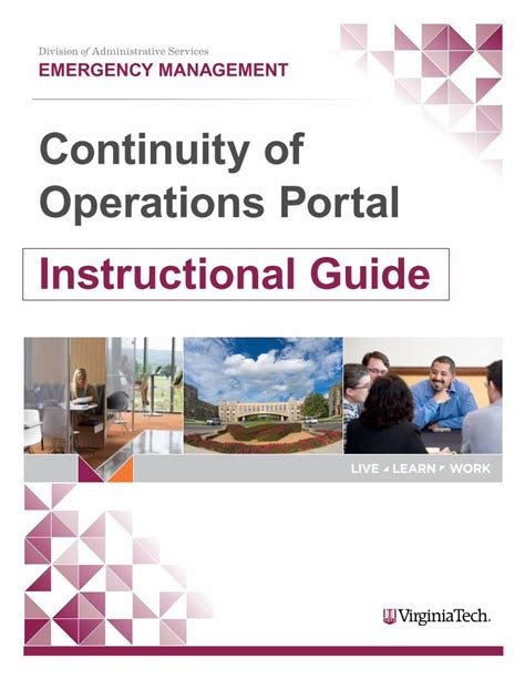 pdf continuity of operations portal instructional guide€¦ · note