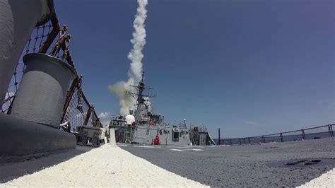 Sm 2 Launch On Uss Arleigh Burke Ddg 51 Using Latest Aegis Baseline 9