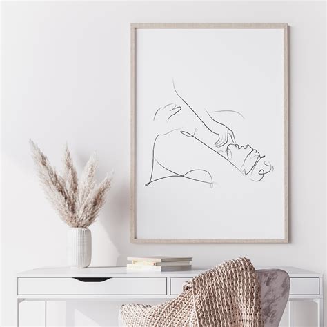 Erotic Line Art Printsex Line Artminimal Home Decorblack White