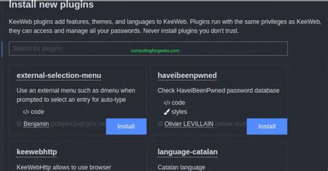install keeweb password manager on ubuntu 22 04 20 04 computingforgeeks