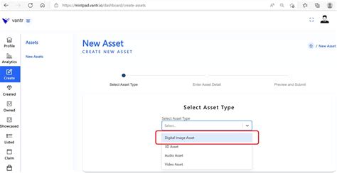 Create Asset Step By Step Guidelines