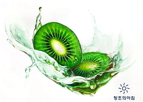 기초디자인 건국대 기디 입시미술 기초디자인 개체묘사 키위 물 일러스트 디자인 Markers Drawing Ideas