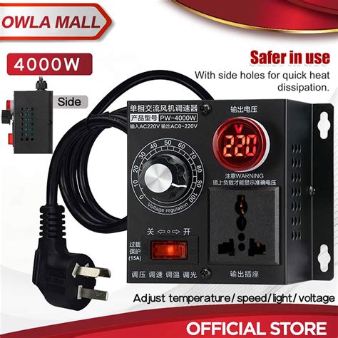 Ac 220v 4000w Scr Voltage Regulator Dimmers Motor Speed Controller Thermostat Electronic