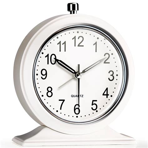 AYRELY Silent Small Desk Alarm Clock With Light Function Vintage Metal
