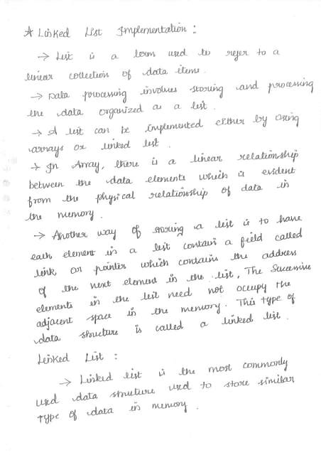 Data Structures Linked List Implementation Insertion And Deletionpdf