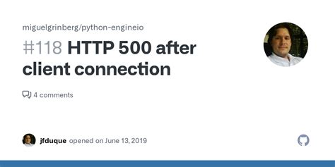 500 After Client Connection · Issue 118 · Miguelgrinbergpython