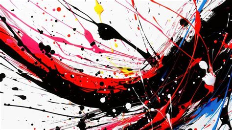 Abstract Splashes Of Color Create A Dynamic And Energetic Visual Composition Stock Illustration
